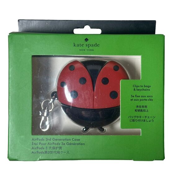 kate spade | Headphones | Kate Spade Lady Bug Dottie Silicone Airpods ...